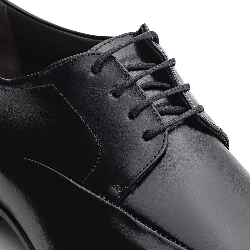 Sapato Masculino Social Fascar Derby Preto Em Couro Sapato Masculino Social Fascar Derby Preto Em Couro